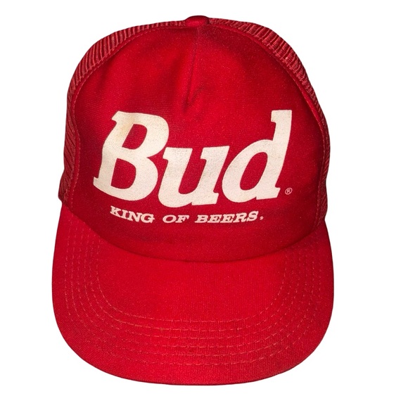 Budweiser | Accessories | Vintage 8s Bud King Of Beers Hat Cap Snap ...